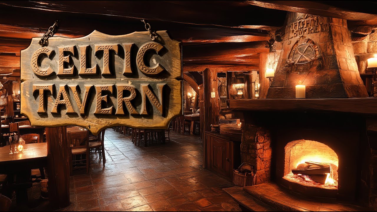 Night at The Witcher's Tavern Medieval Fireside Music, Ambience. Irish ...