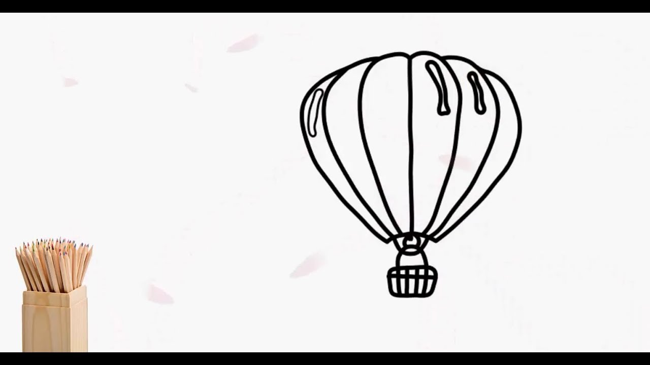 Easy Step by Step Parachute Drawing and Painting Pages for Kids - YouTube