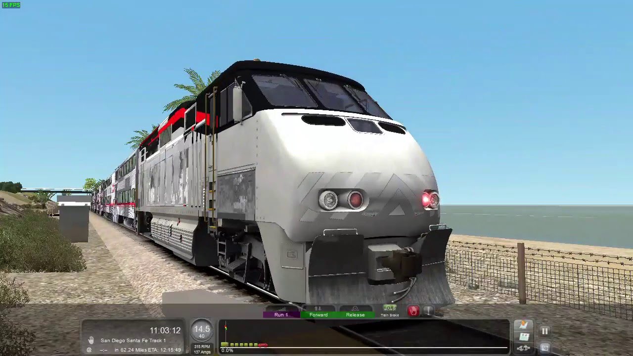 Train Simulator 2015: Coaster CalTrain Oceanside to San Diego - YouTube