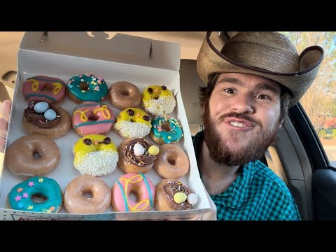 Krispy Kreme Spring Mini Doughnuts 2024 Review - YouTube