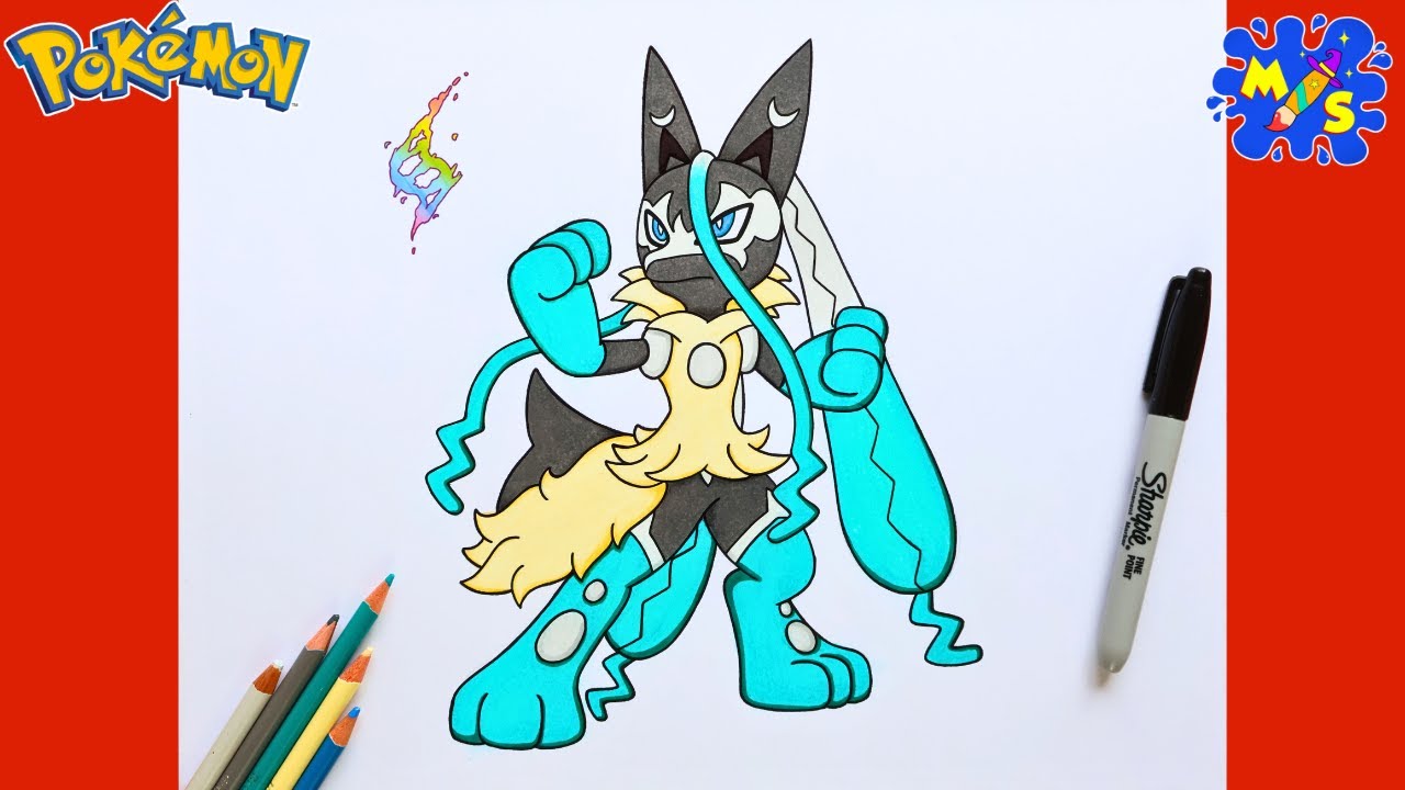 How to Draw MEGA LUCARIO Z from Pokémon Legends ZA - YouTube