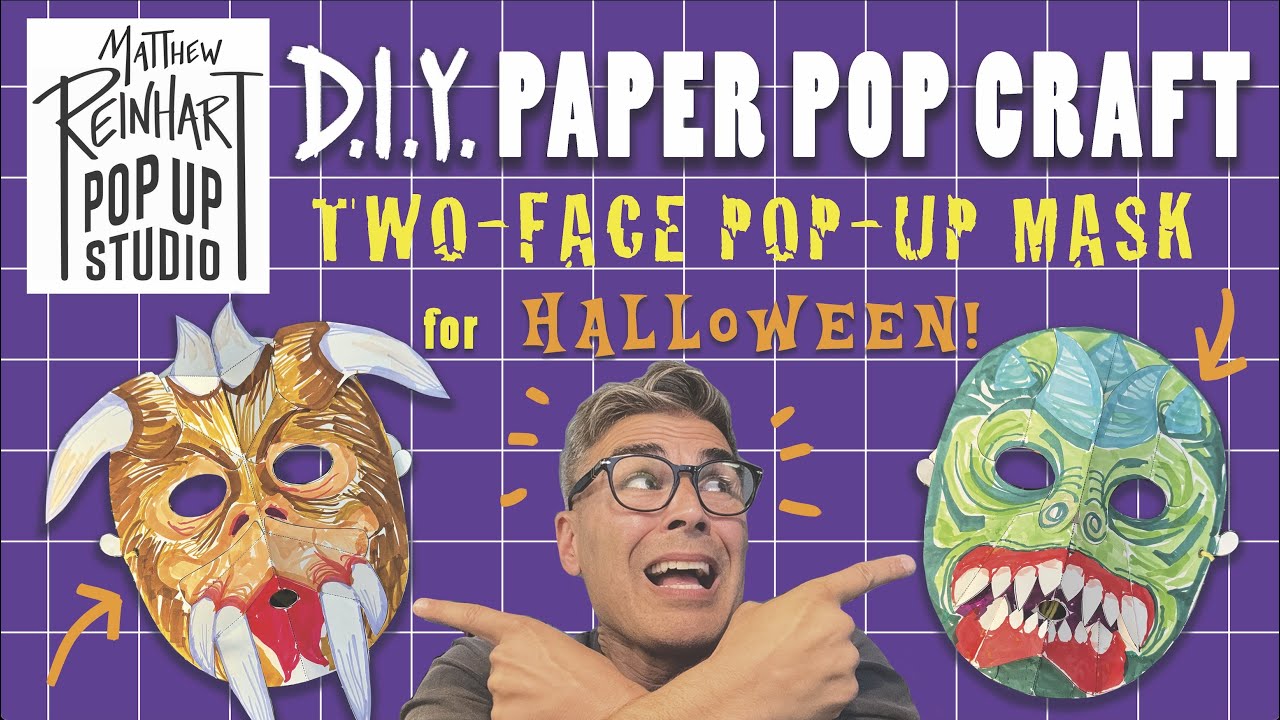 D.I.Y. Two-Face Pop-Up Halloween Mask - YouTube
