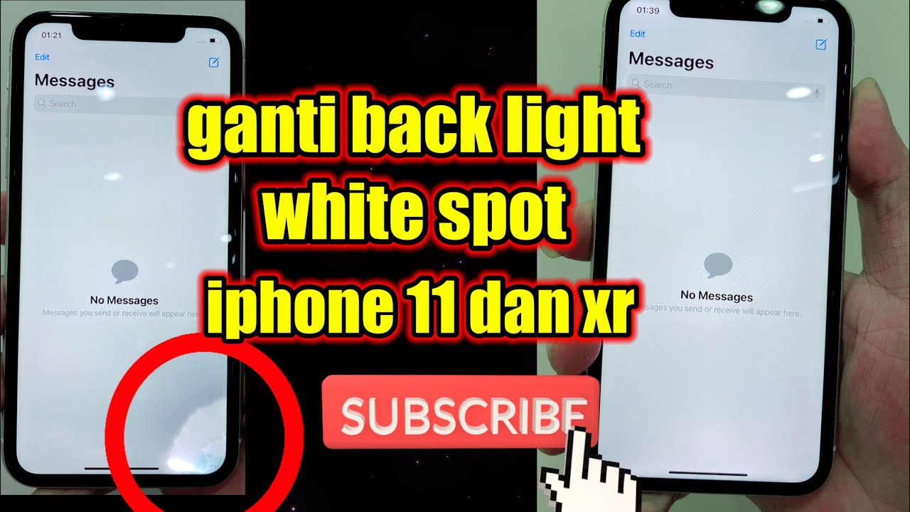 Cara mengganti back light / white spot iphone 11 || ala bang hend ...