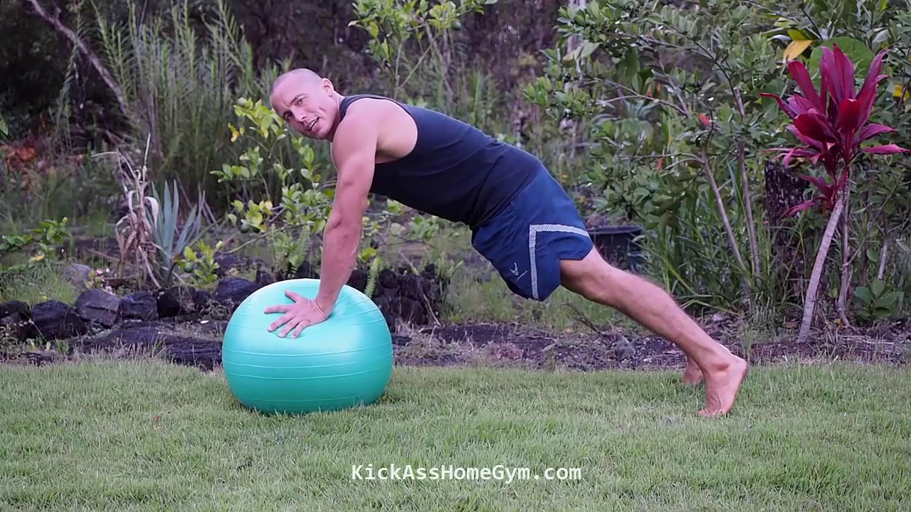 How to Do Exercise Ball Push Up - YouTube