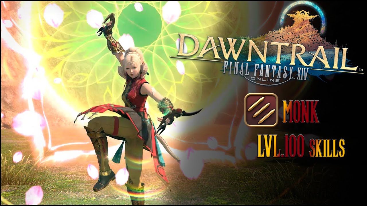 Monk lvl100 All Skills Final fantasy XIV Dawntrail - YouTube