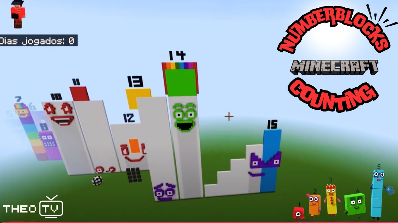 Numberblocks Minecraft - Counting 13 14 15 - YouTube