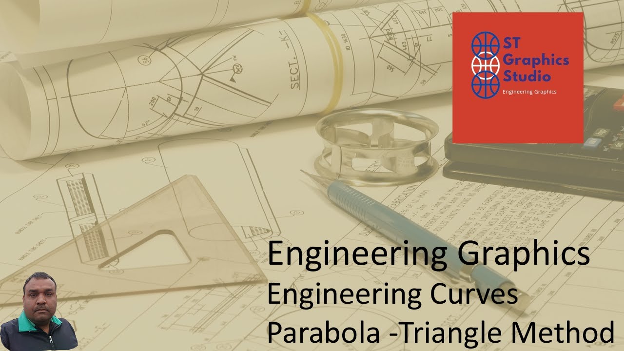 Parabola with Triangle method | 08 | Engineering Curves | ST Graphics ...