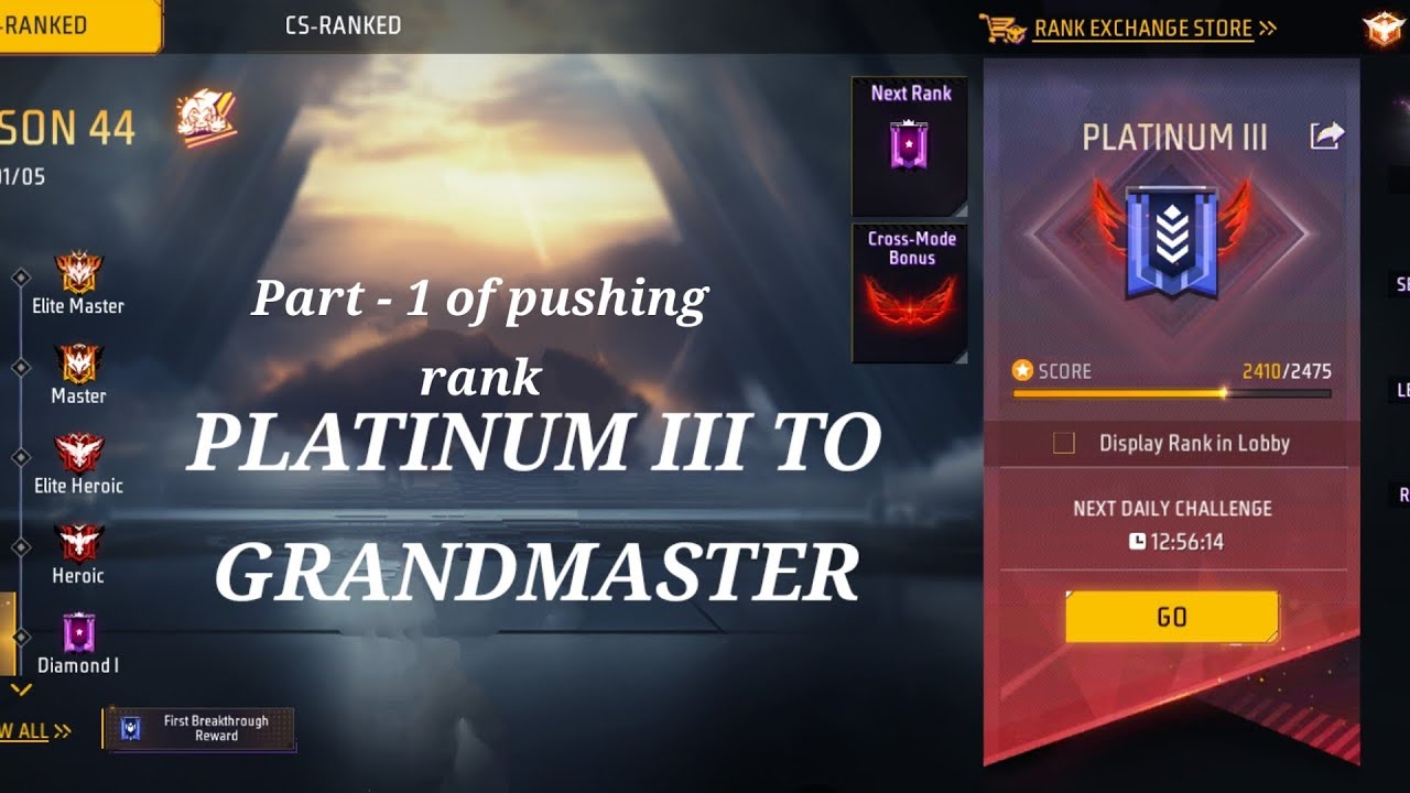 Pushing rank pt 1 PLATINUM III TO GRANDMASTER 😉 - YouTube