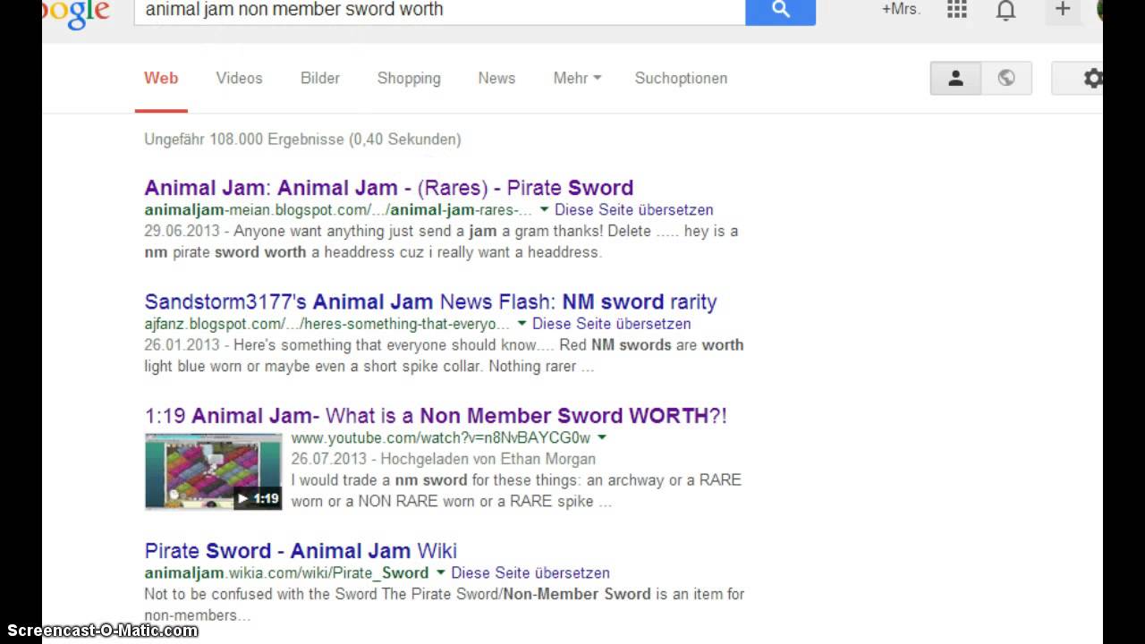 Animal jam - non member swords are spike wrists worth. - YouTube