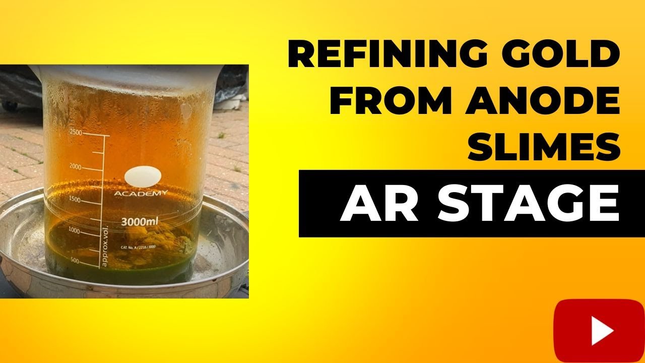 Gold Refining from anode slimes using Aqua Regia - YouTube