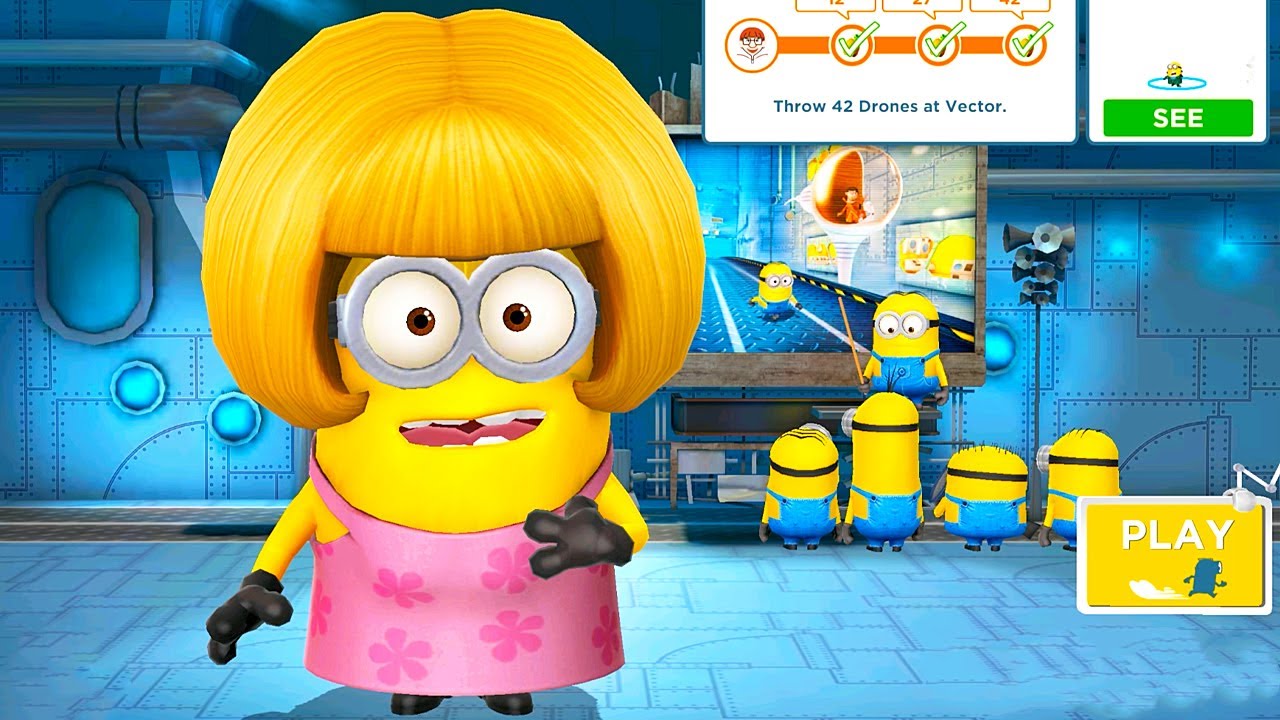 Mom Minion Vs Vector and Drones ! Despicable me minion rush Boss Battle ...