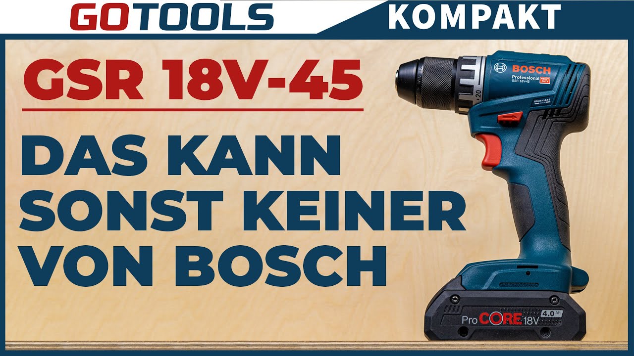 Das neue Bosch 18V Einstiegsmodell - jetzt brushless! Der kompakte Allrounder! Der neue GSR 18V ...