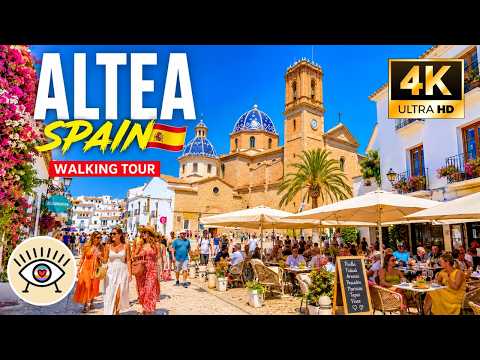 ✨ ALTEA, İspanya'nın en GÜZEL kasabası 🇪🇸 4K Yürüyüş Turu