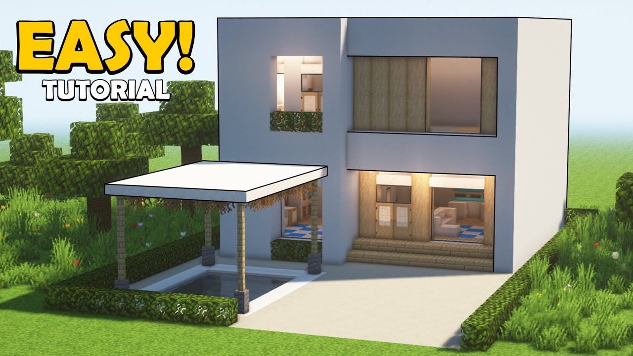 Minecraft - Cara Membuat Interior Rumah Modern (Easy) - YouTube