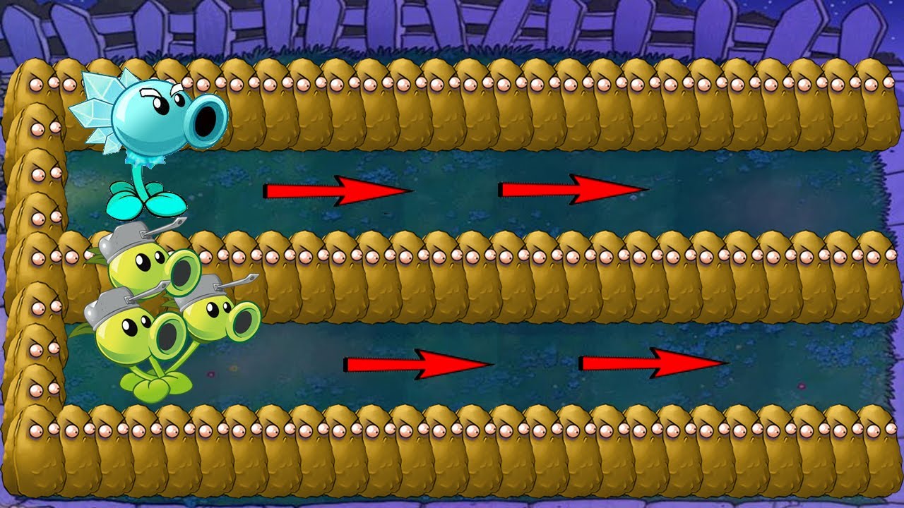 Threepeater vs Snow Pea vs 999 Gargantuar vs Dr.Zomboss - Plants vs ...