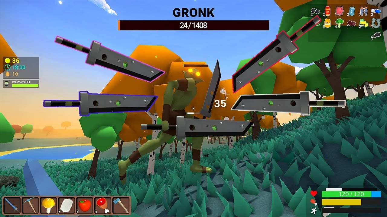 MUCK :HOW TO PLAY BOSS GROUND. ĐÁNH BOSS GRONK .10 DAYS OF SURVIVAL ...