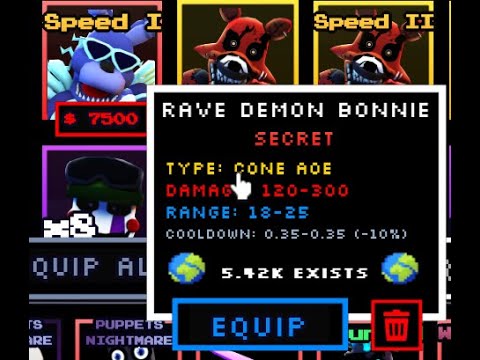 showcasing rave demon bonnie and new endless - YouTube