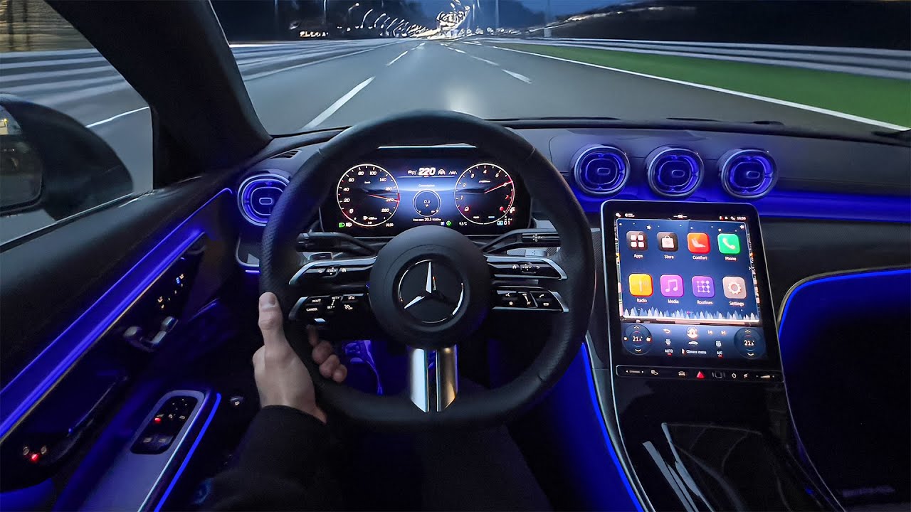 NEW 2025 Mercedes Benz CLE Coupe POV Drive on the Autobahn! Interior ...