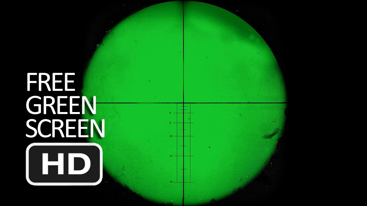 Sniper Scope View Green Screen