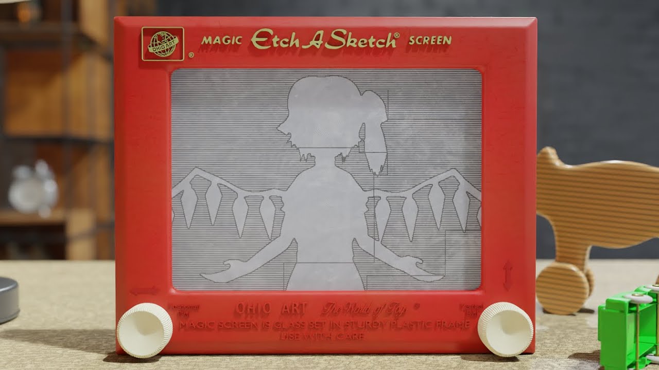 Bad Apple!! but it's on Etch A Sketch in Blender - YouTube