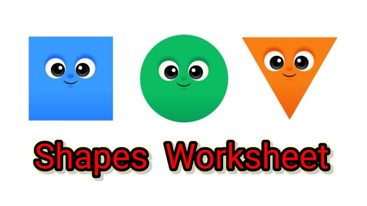 Shapes worksheet for kids l recognize shapes l worksheet for lkg , ukg ...