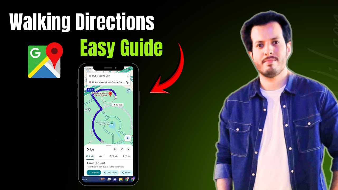 How To Use Walking Directions in Google Maps | Step by Step Guide - YouTube