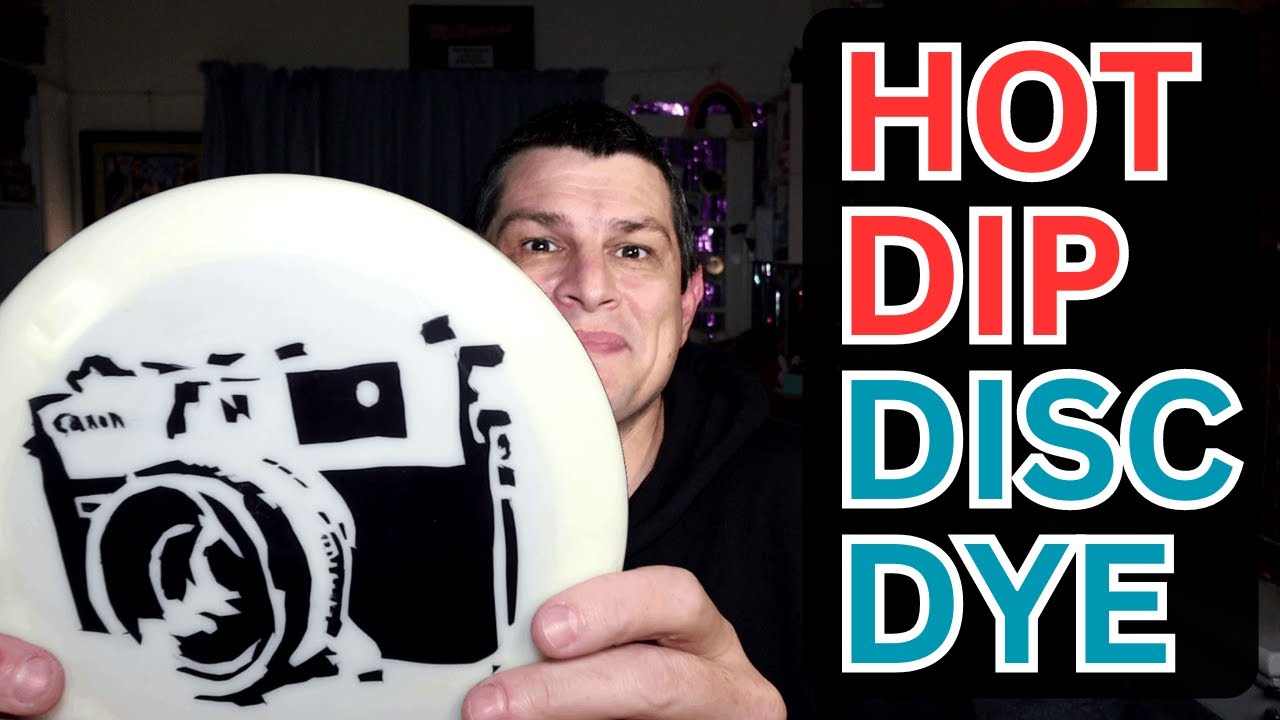 Hot Dip DISC Dyeing - Hand Cut Stencil - DISC GOLF Tutorial - YouTube
