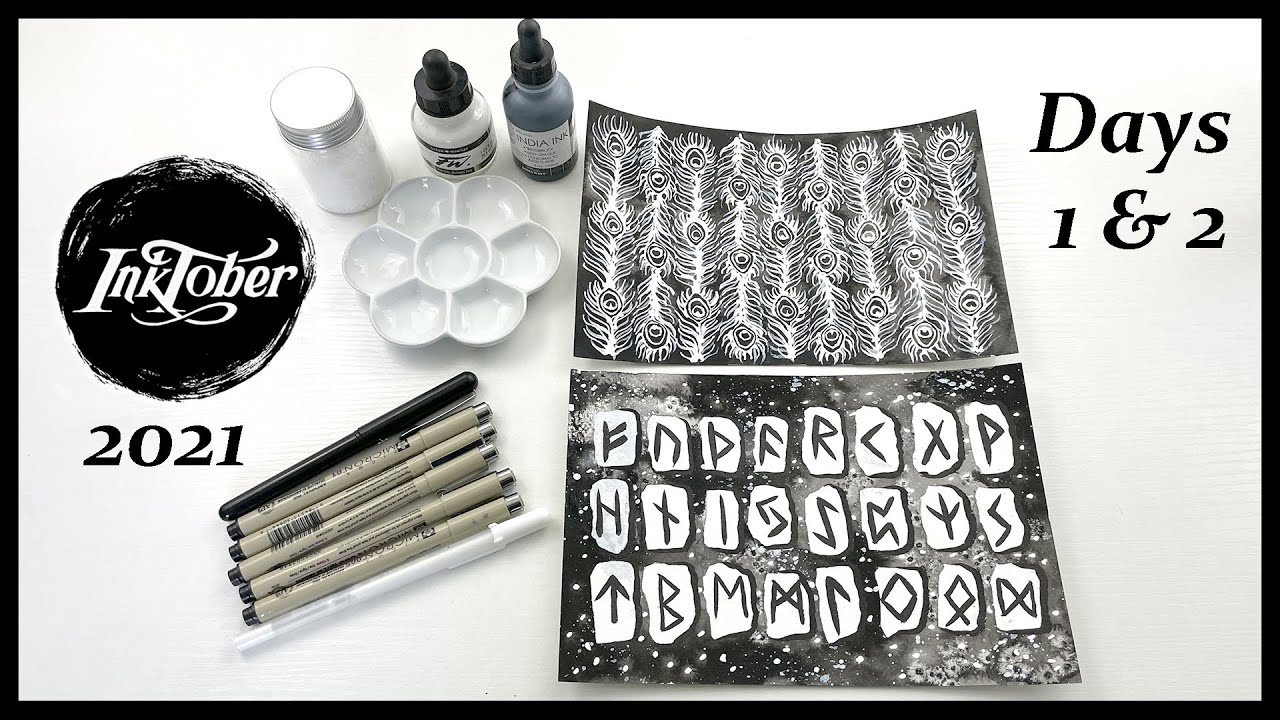 Inktober 2021 Day 1 & 2 // Plus Inktober Prep, Plans, & Supplies - YouTube