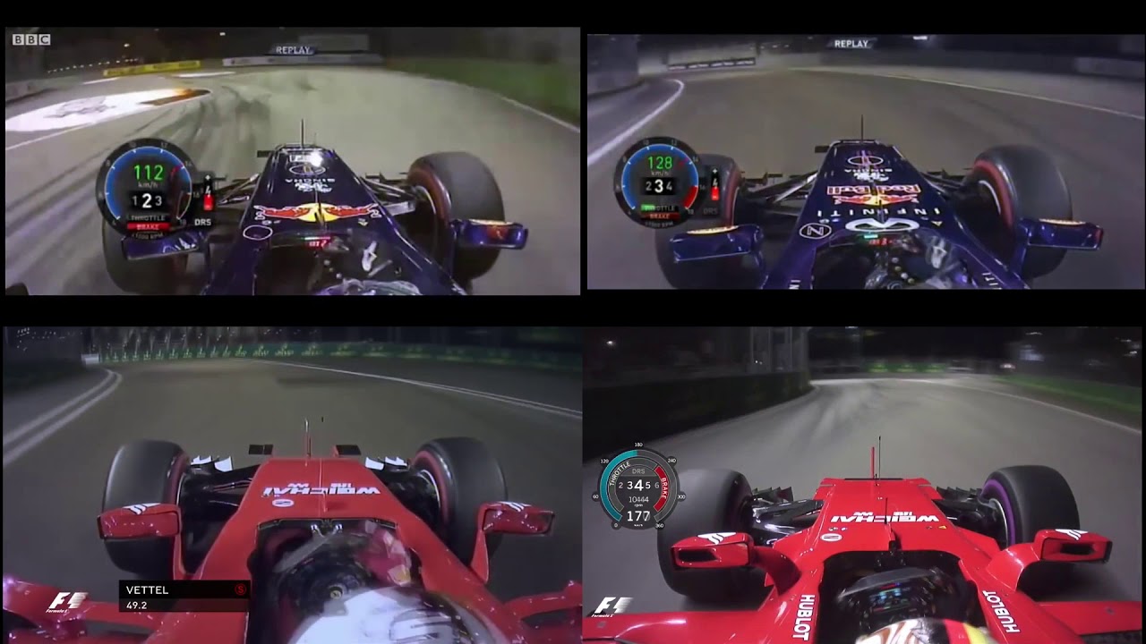 All Sebastian Vettel Singapore Pole Laps (2011, 2013, 2015, 2017) - YouTube