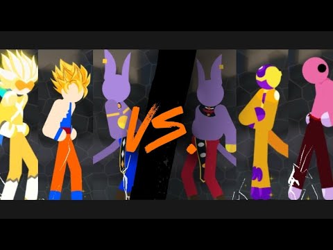 Stickman Warriors - Hatsu, Goku and Bills vs. Champa, Golden Freeza and ...