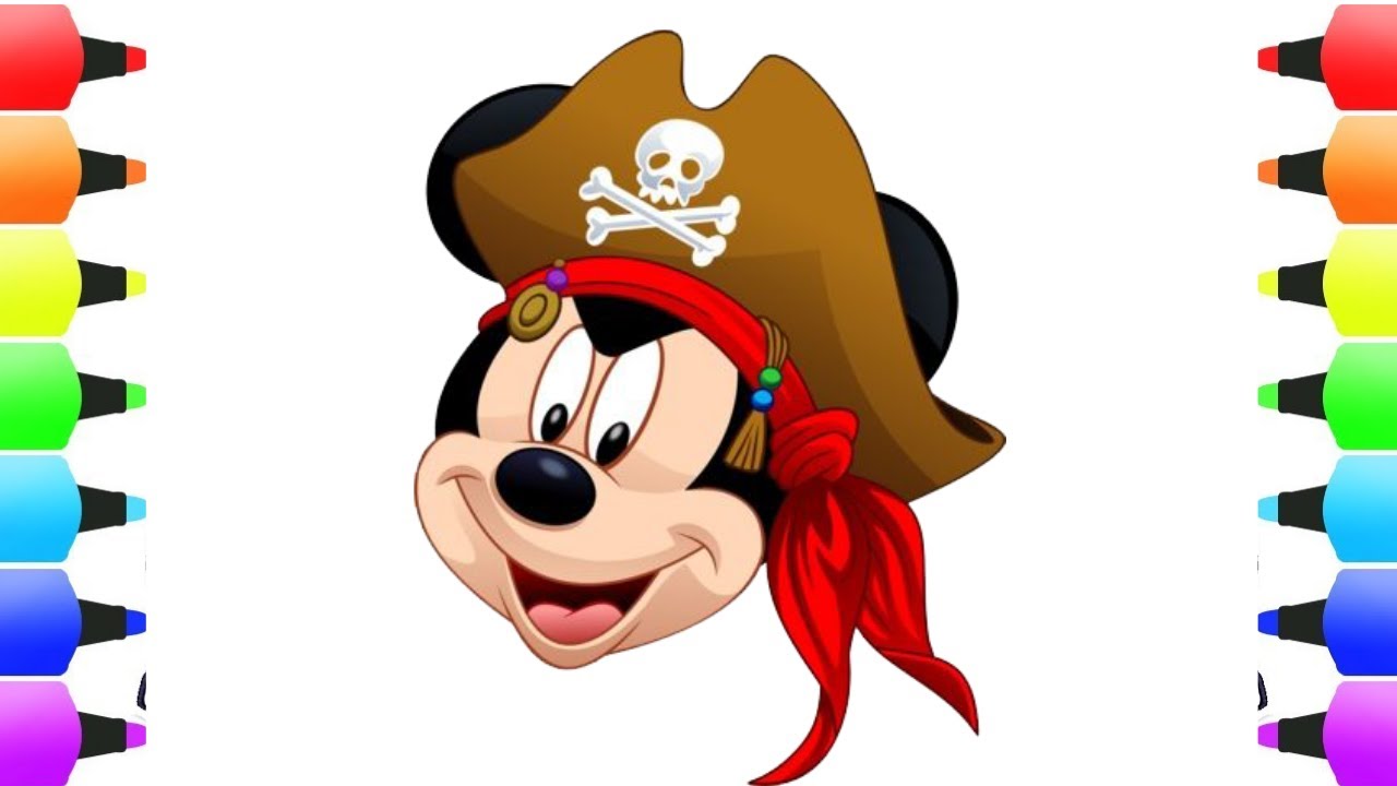 How to draw Mickey mouse | Mickey Pirates drawing - YouTube