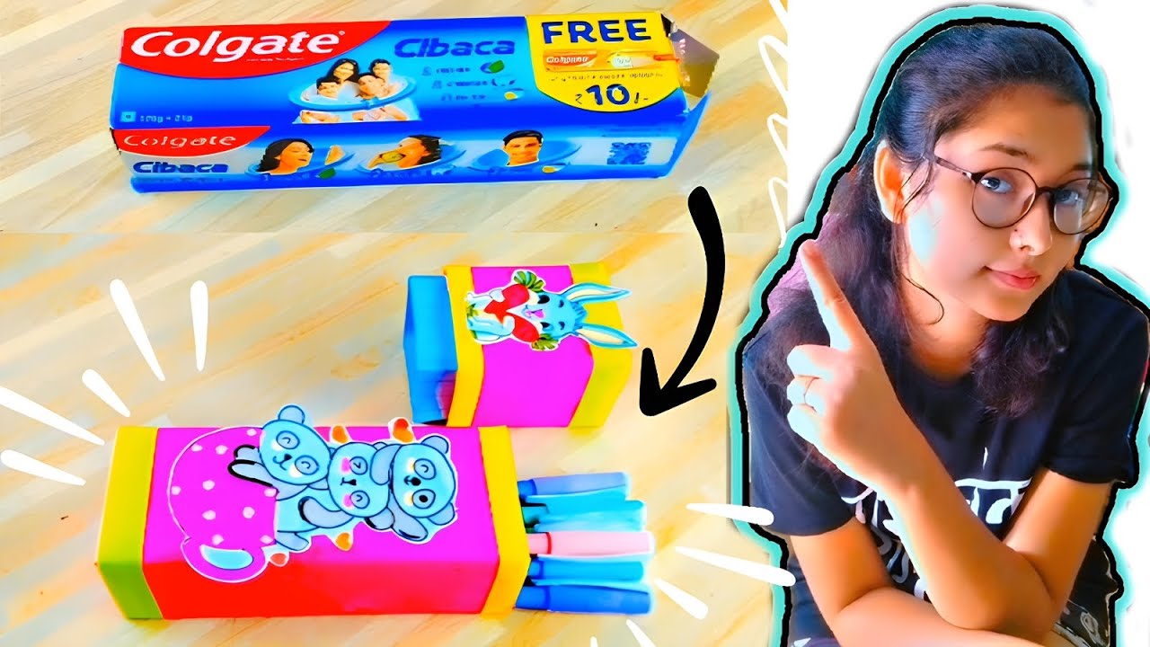 HOW TO MAKE PENCIL BOX WITH WASTE METERIALS || EASY PAPER CRAFT 🤗 ️ ...