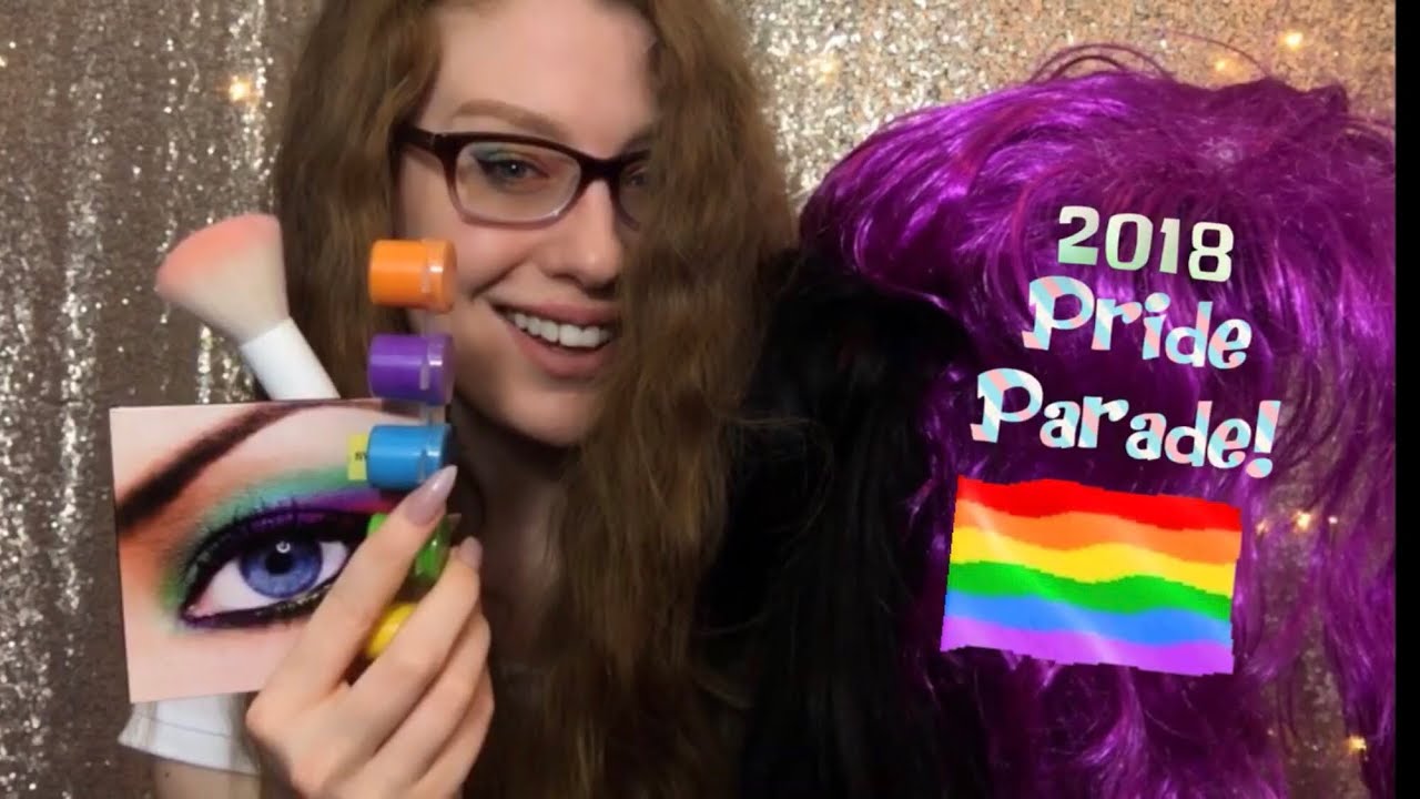 ASMR GETTING YOU READY FOR 🏳️‍🌈PRIDE PARADE🏳️‍🌈 | Full Face Makeup ...