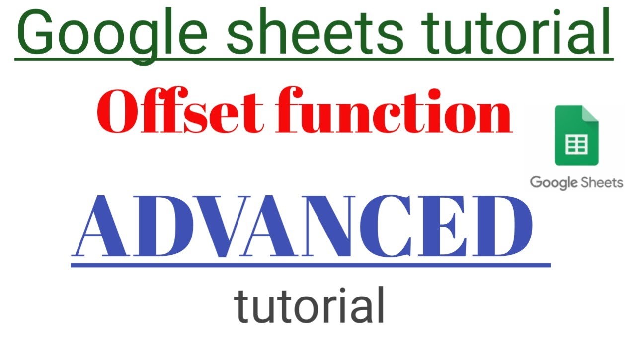 Offset function in Google sheets in hindi || offset function for Dynamic calculation - YouTube