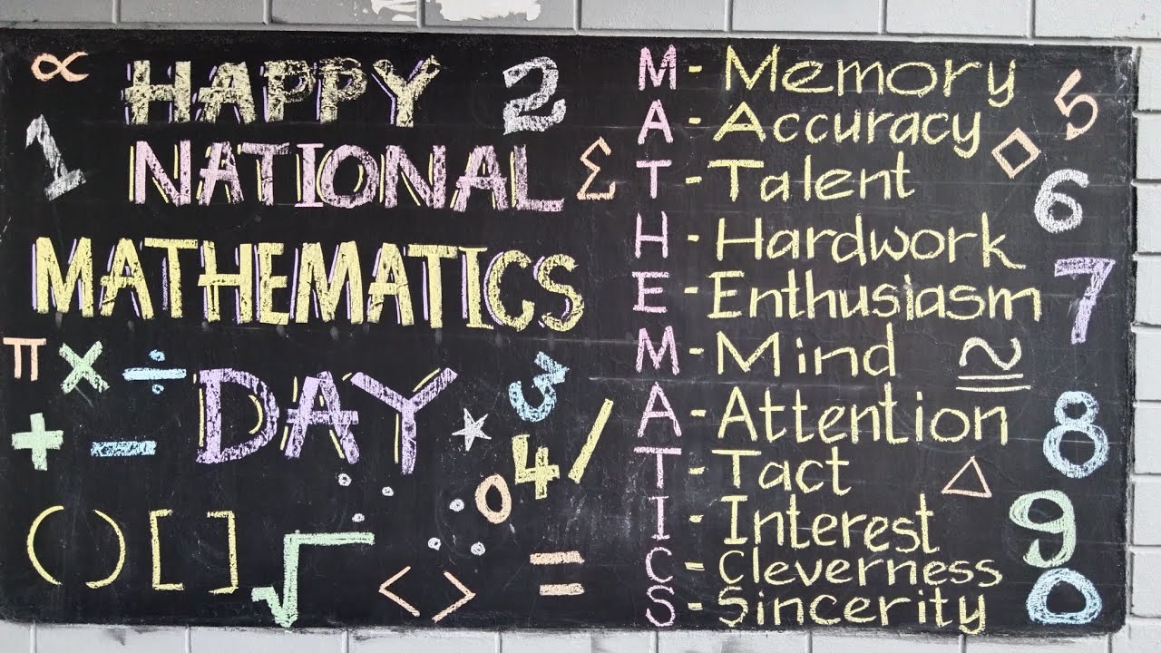 National Mathematics Day | Srinivass Ramanujan Birthday | Black Board ...