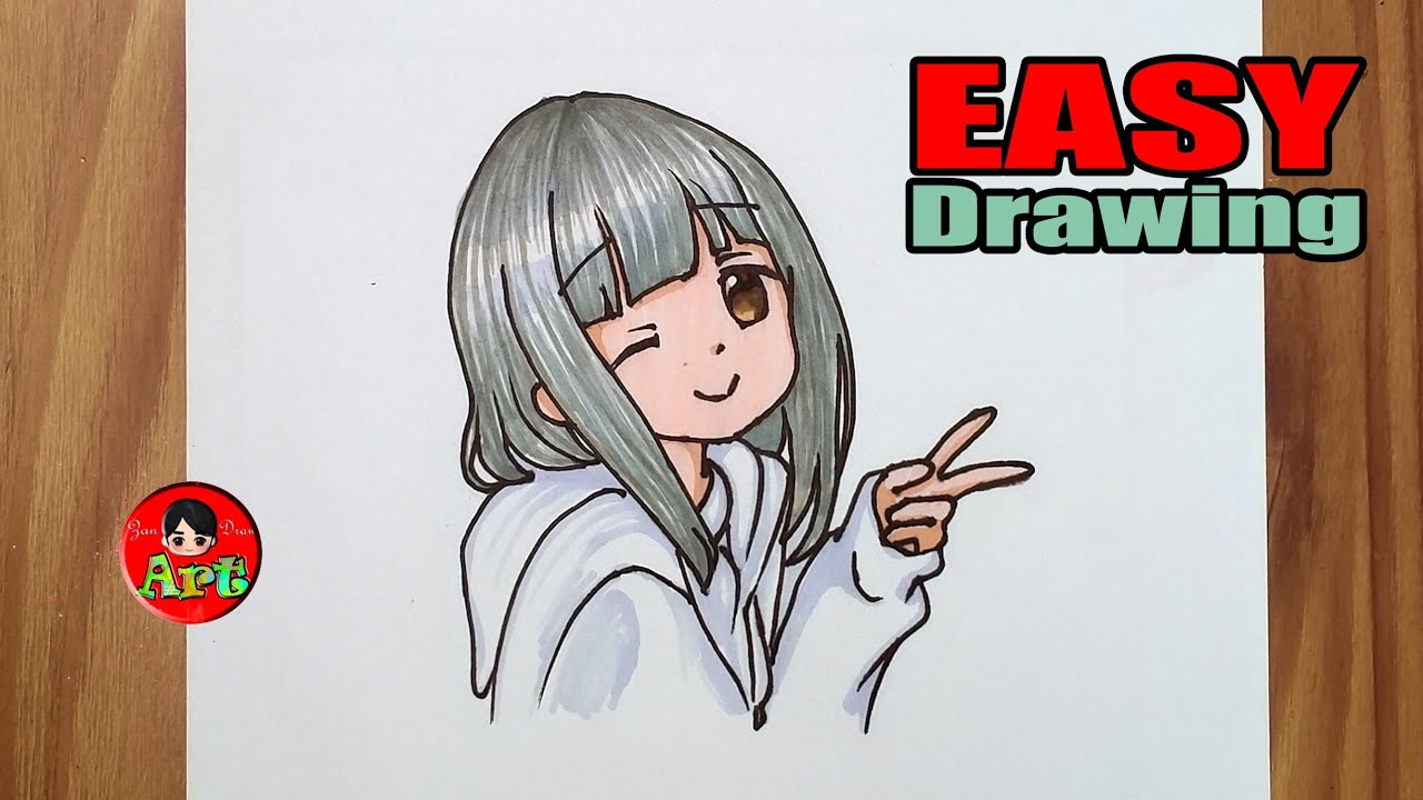 How to Draw an Anime Girl with Touch Marker - YouTube
