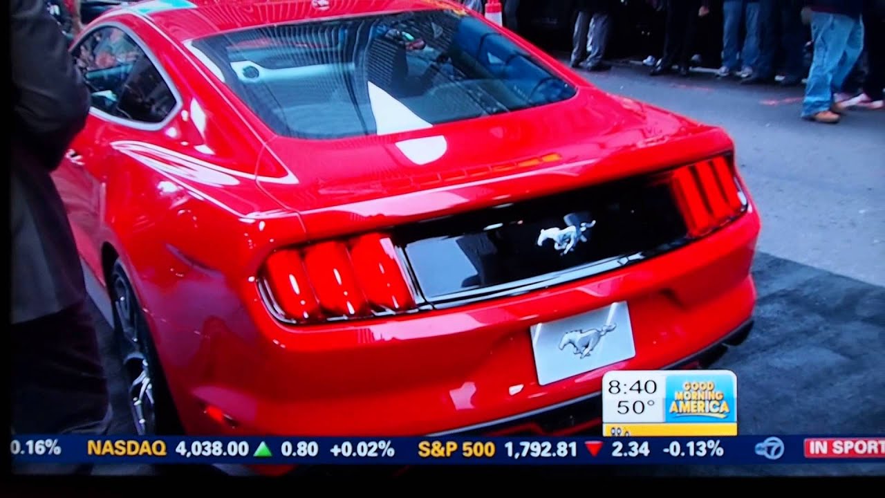 2015 Ford Mustang Reveal on Good Morning America - YouTube