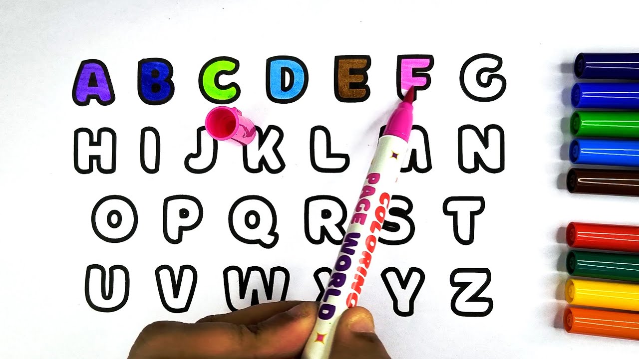 Phonics ABCD Coloring 🎨| Learn to Read & Color Alphabet - YouTube