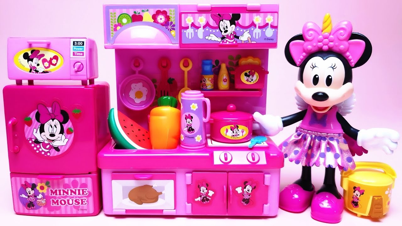 Disney Minnie Mouse Mini Kitchen Set Satisfying with Unboxing ...