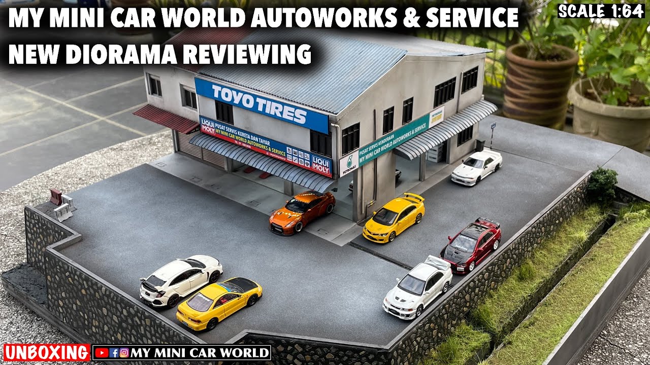 『MY MINI CAR WORLD』REVIEWING MY MINI CAR WORLD NEW CAR WORKSHOP DIORAMA ...
