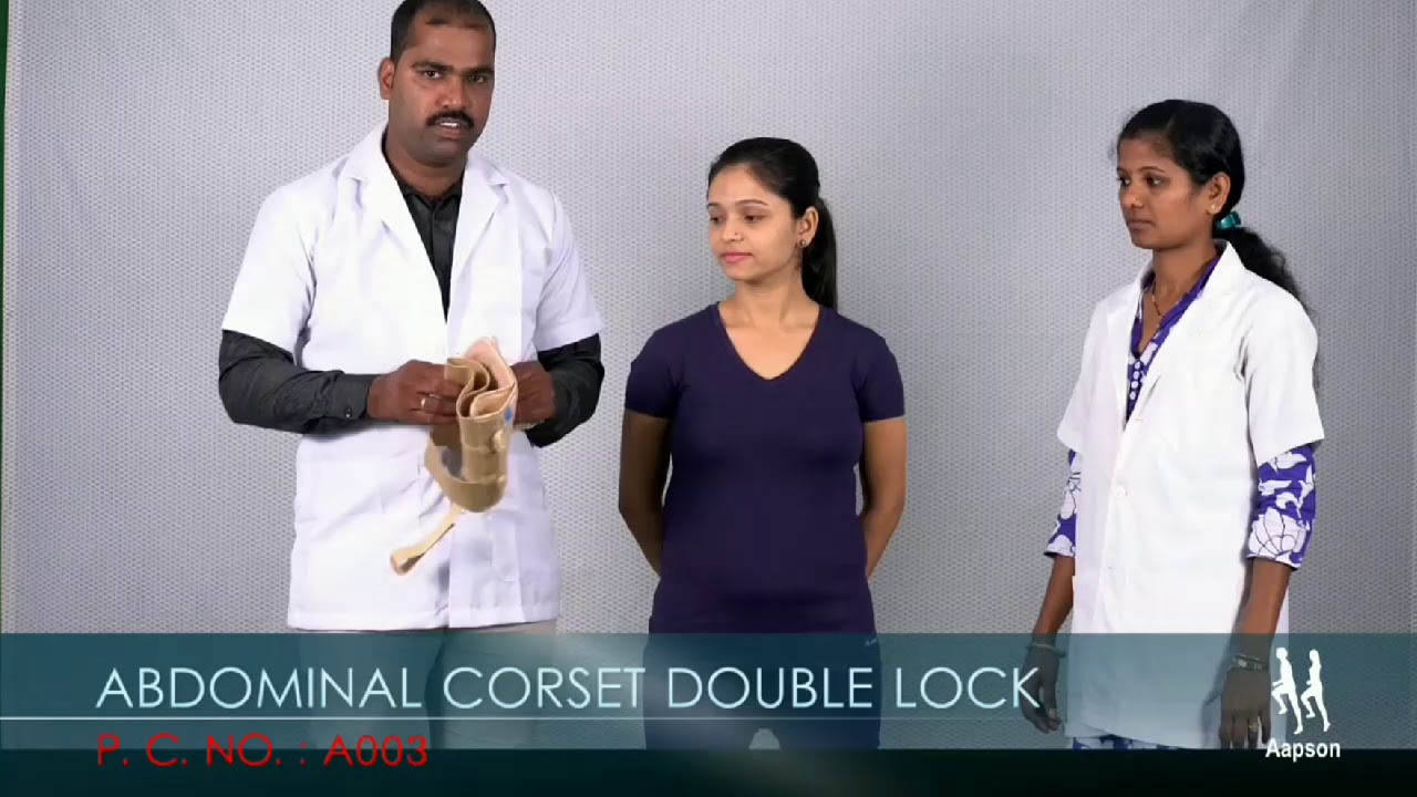 How to wear - AAPSON ABDOMINAL CORSET DOUBLE LOCK - YouTube