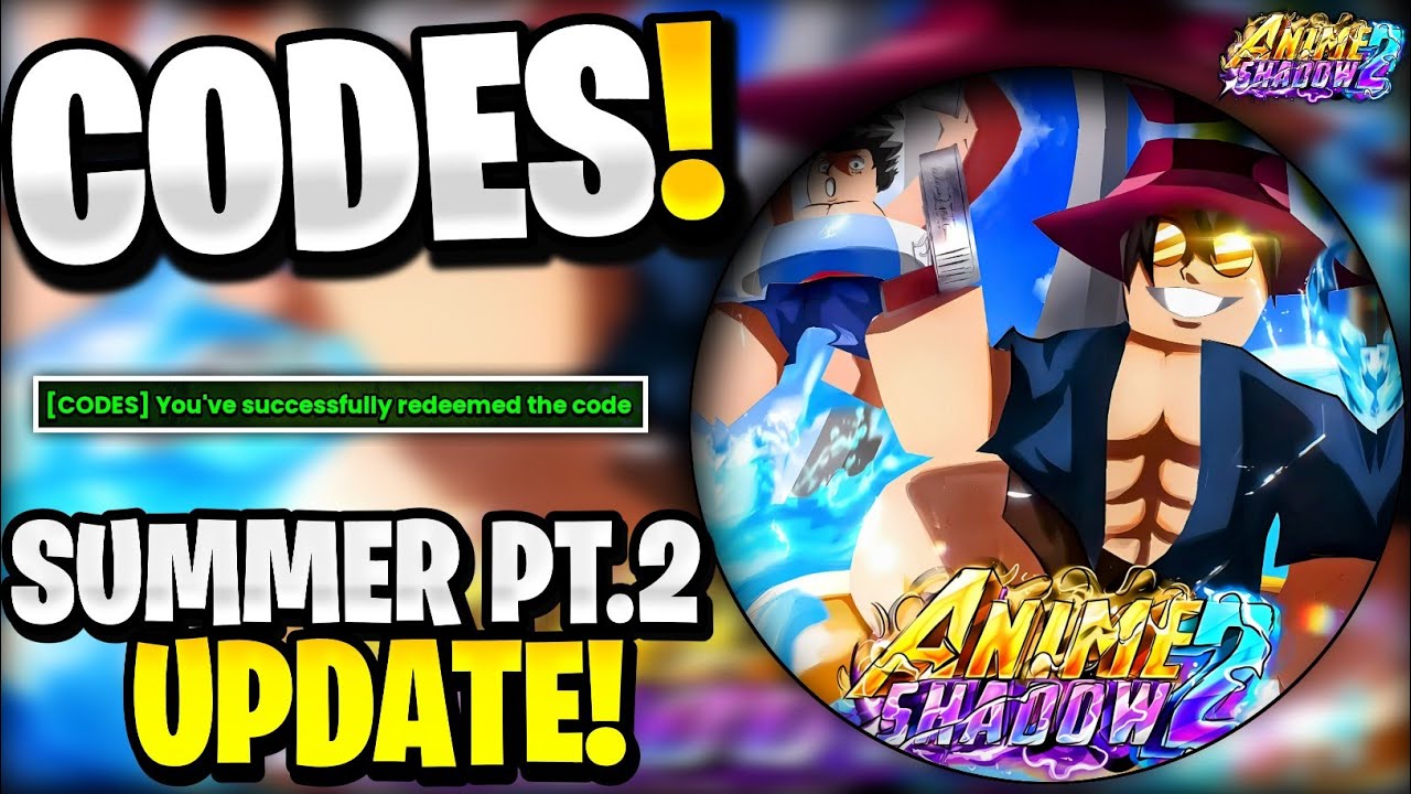 🤯*NEW* All Working SUMMER PART 2 UPDATE CODES FOR ANIME SHADOW 2 ...