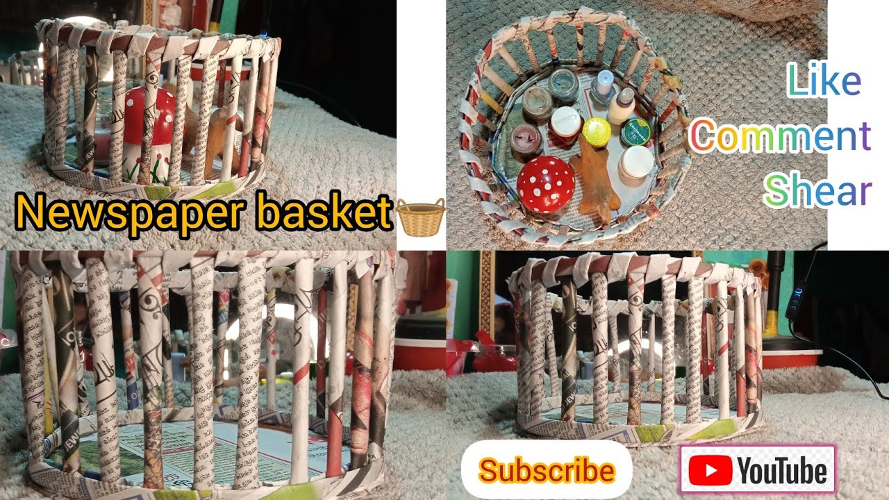 Best Of Waste Craft Ideas Newspaper Craft Newspaper Basket - YouTube