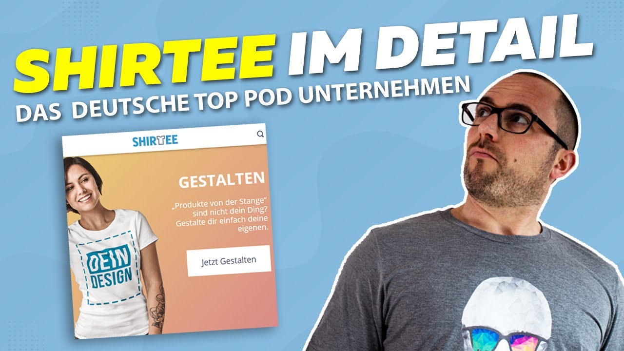Shirtee Geld verdienen - Die Print on Demand Plattform im Detail - YouTube