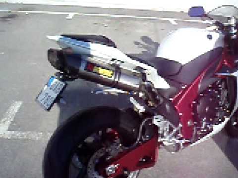 yamaha r1 2009 akrapovic slip on exhaust - YouTube