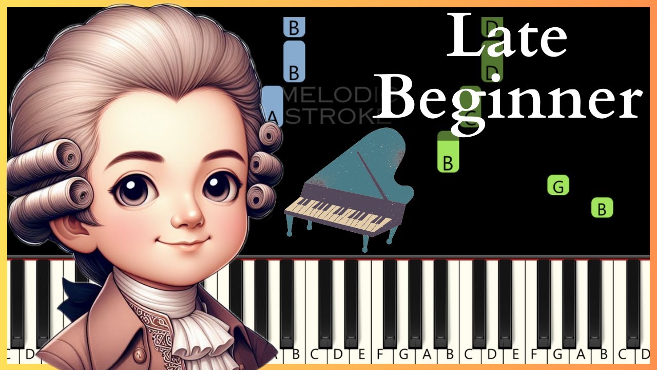 Mozart's first composition at 5 years old! (Minuet K1) | EASY BEGINNER PIANO TUTORIAL - YouTube