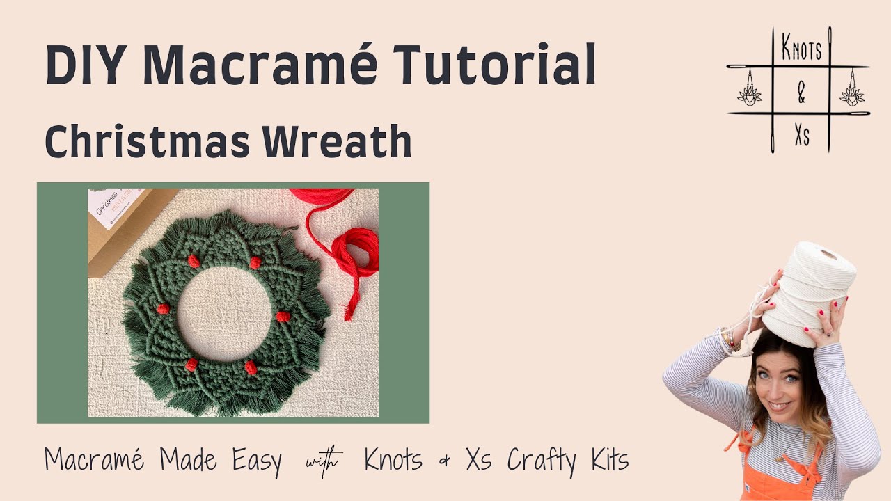 Easy, Beginner-Friendly Macramé Christmas Wreath Festive Wreath ...