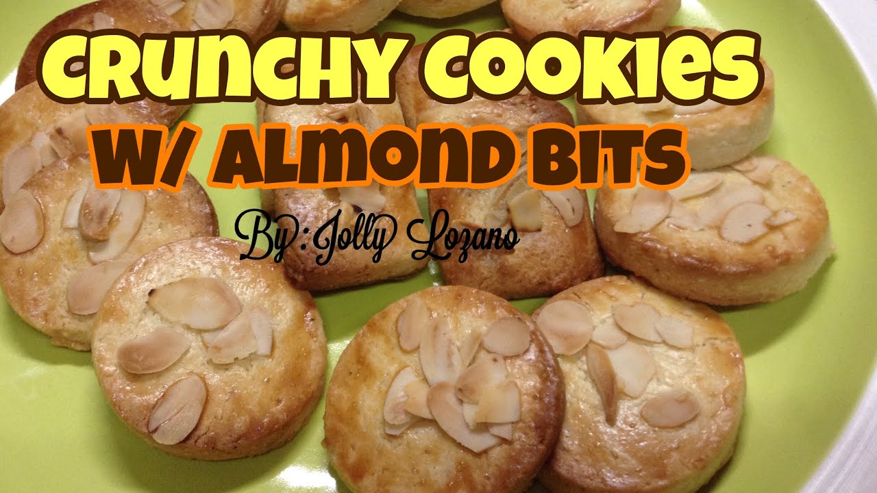 CRUNCHY COOKIES WITH ALMOND BITS Easy Recipe Pinoy Cookies how to make ...