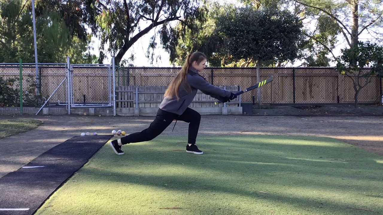 How to do a hit pass in field hockey - YouTube