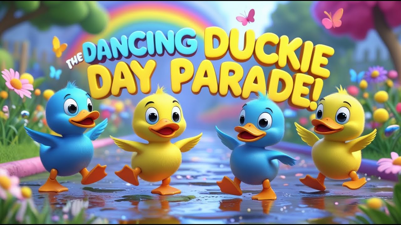 The Dancing Duckie Day Parade! | Fun Kids Rhyme | Colorful Duck Song ...